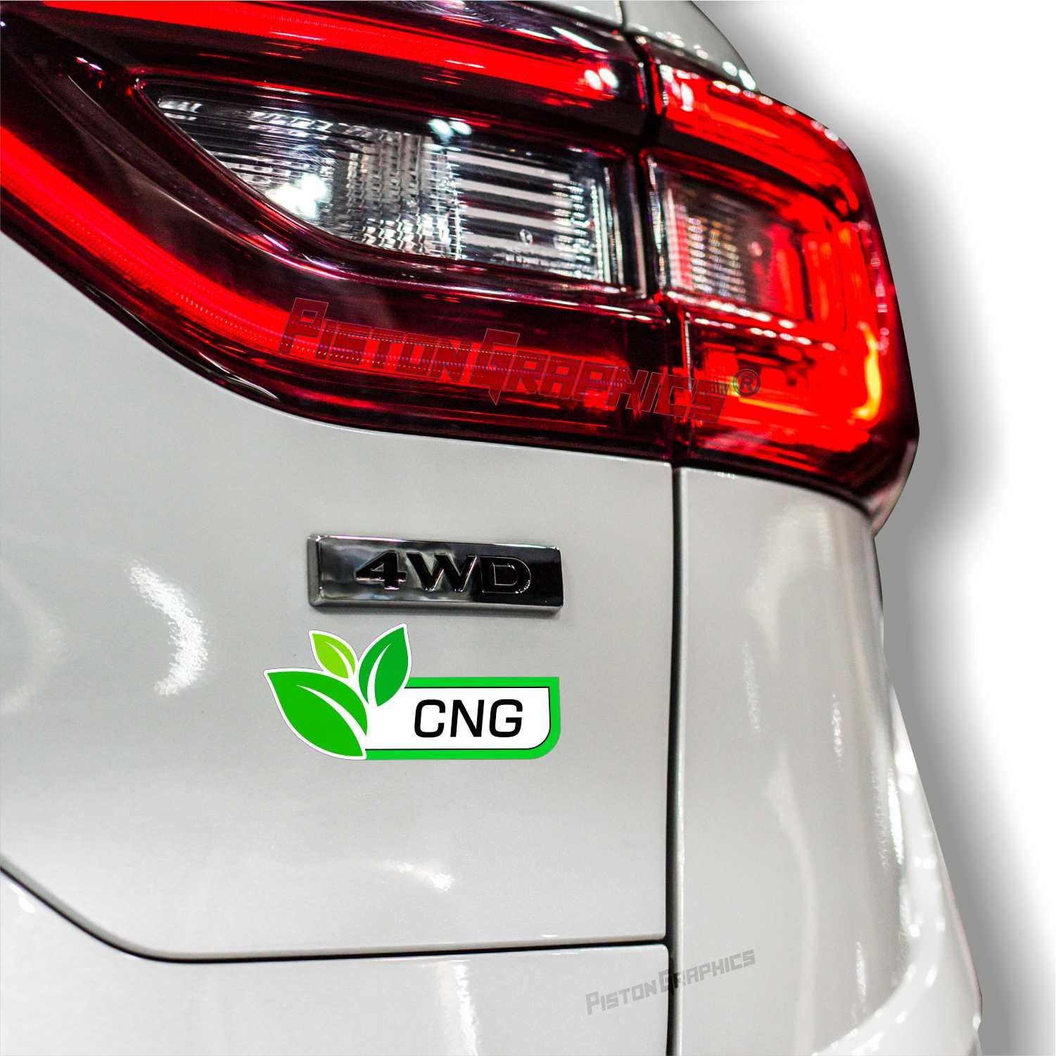 Graphic Stickers for Bike & Car CNG Sticker - Piston Graphics India