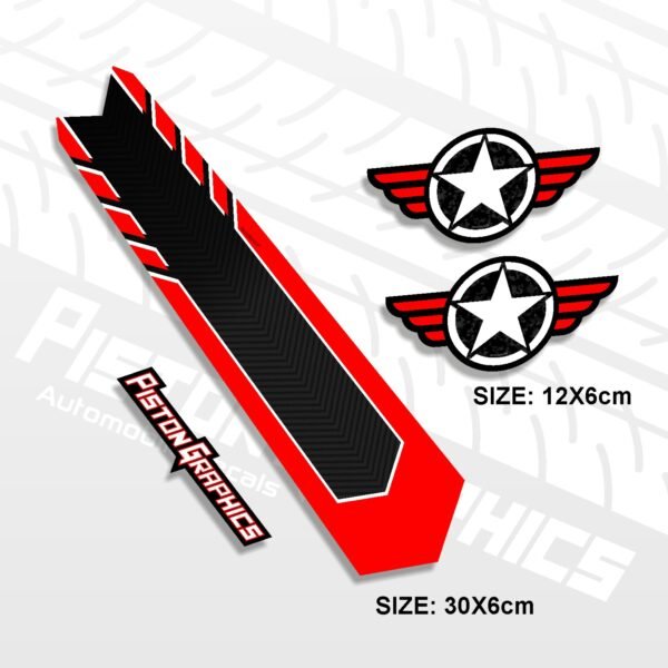 Graphic Stickers for Bike Mudguard Sticker - Piston Graphics India